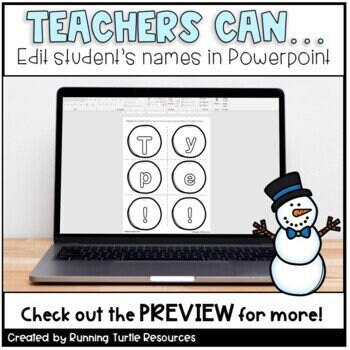 Snowman Name Craft EDITABLE L Winter Craftivity - Etsy