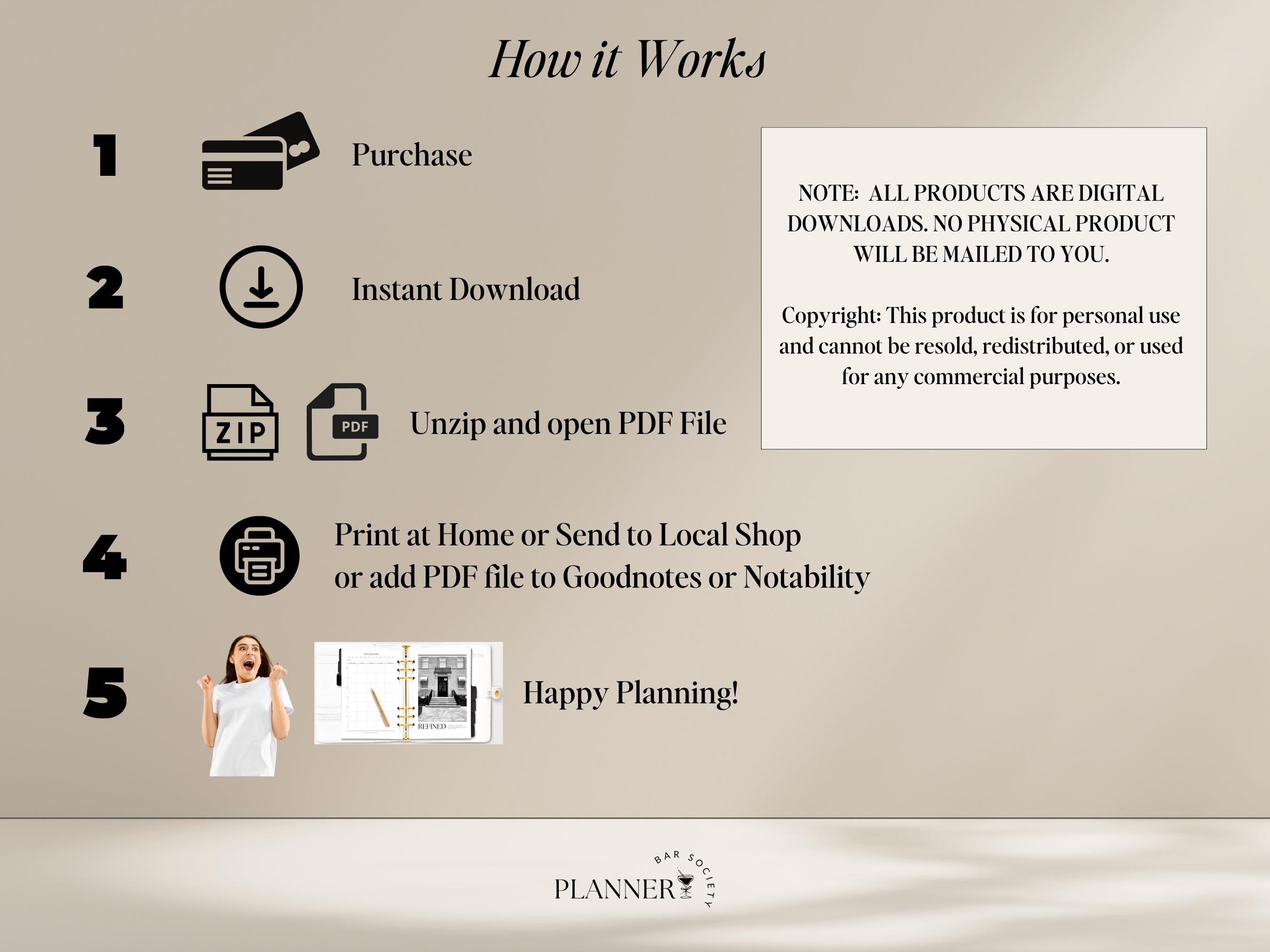 Printable Motivational Quotes Planner Dashboards for Work/personal Life ...