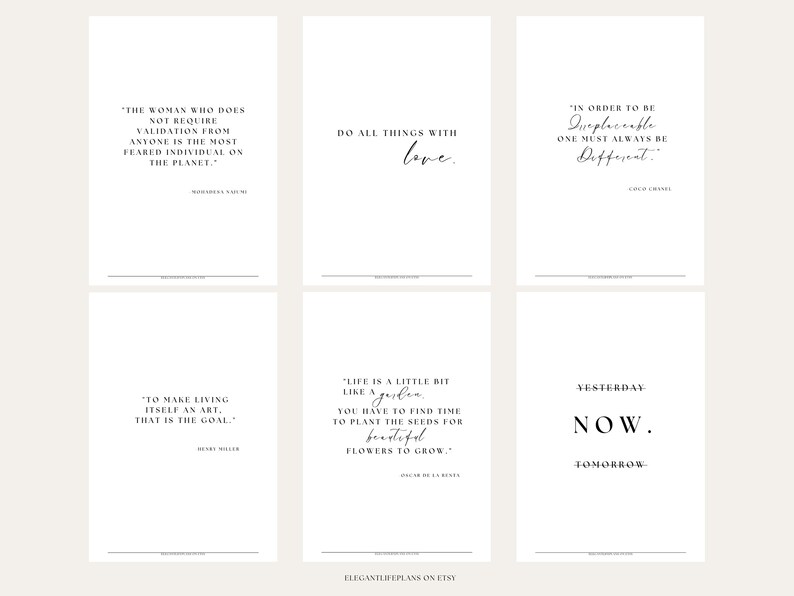 Printable Motivational Quotes Planner Dashboards for Work/personal Life ...