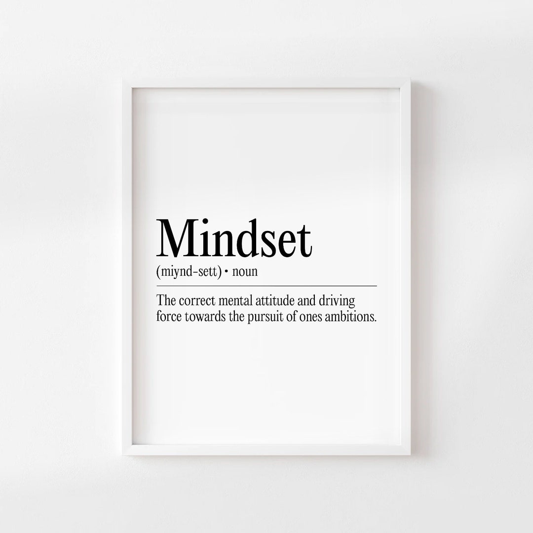 Mindset, Inspirational Wall Art, Office Decor, Ambition, Art ...