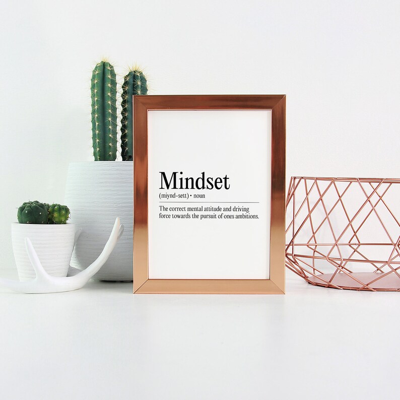 Mindset, Inspirational Wall Art, Office Decor, Ambition, Art ...