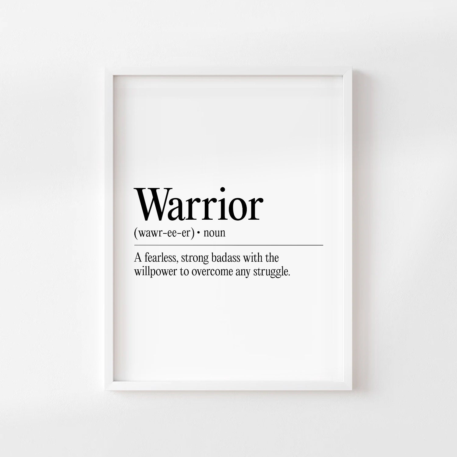 Warrior Word Art