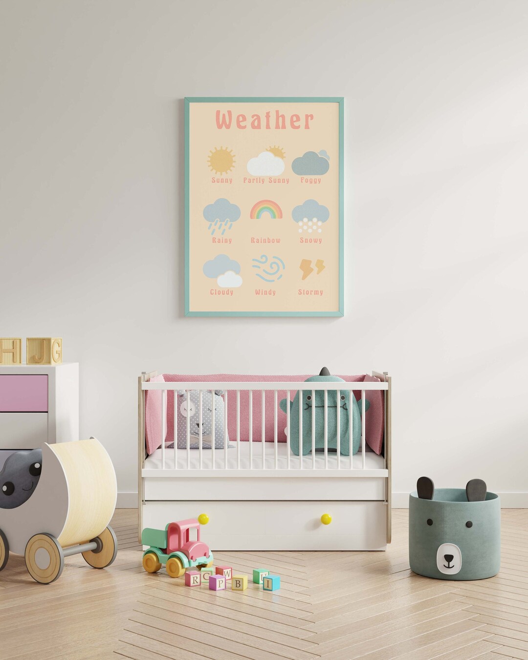 Weather Wall Art, Educational Print, Classroom Decor, Learning Print ...