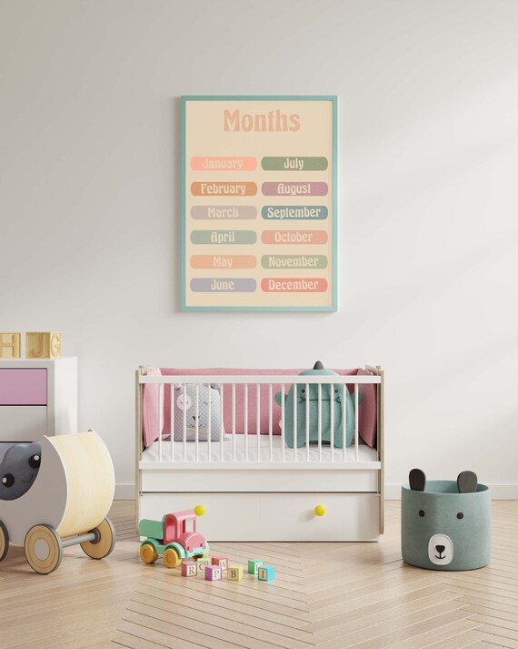 Months Wall Art Educational Print Classroom Decor Learning - Etsy