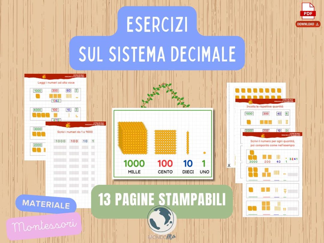 Montessori Decimal System – Formation and Reading of Large Numbers ...