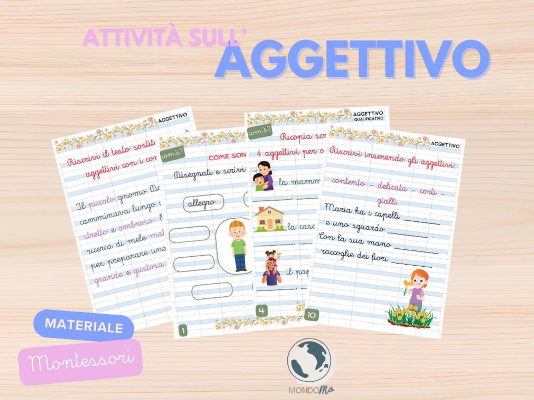 Montessori Activities on Adjective - Etsy