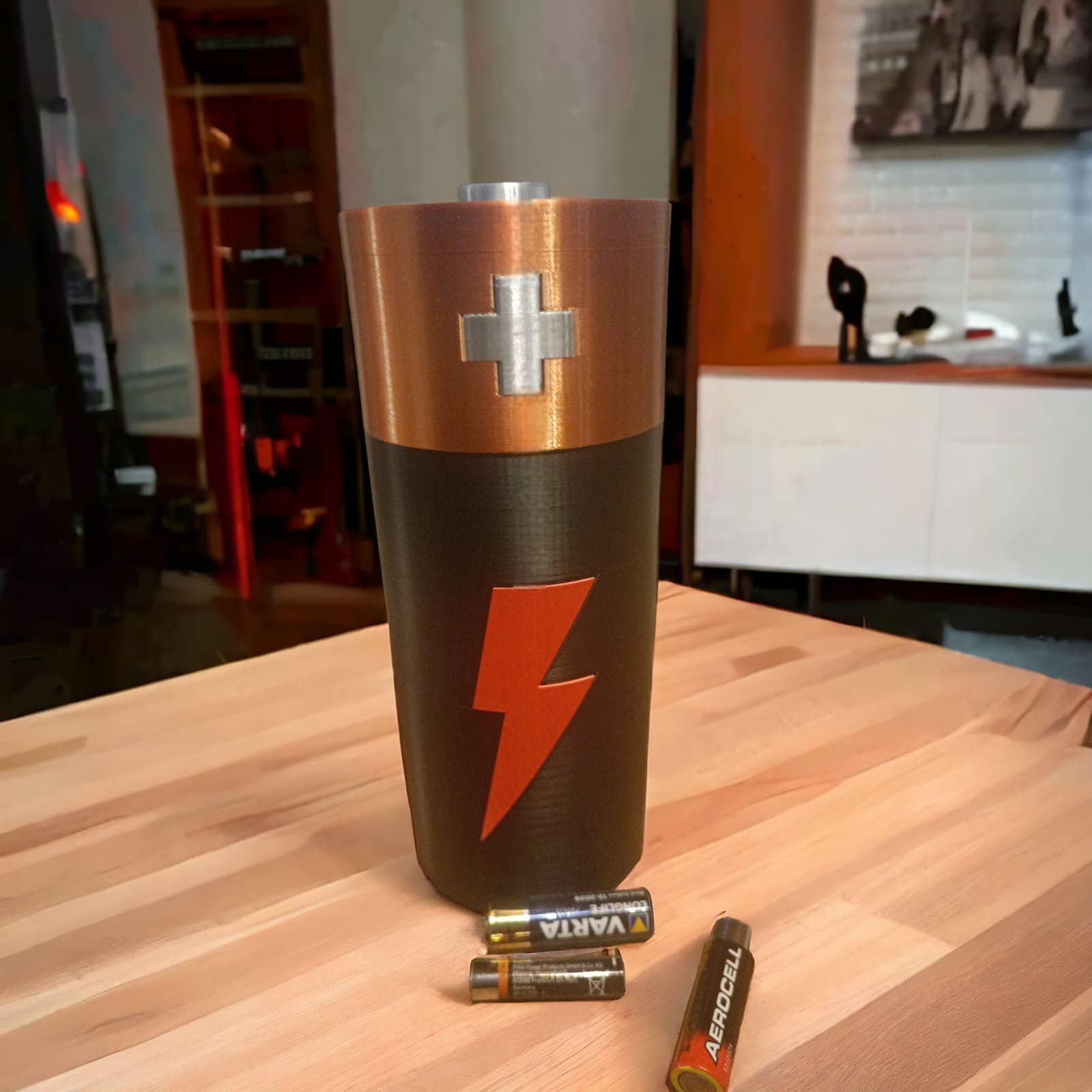 Stylish 3d-printed Battery Recycling Bin!'lithium Quartz'. Features a ...