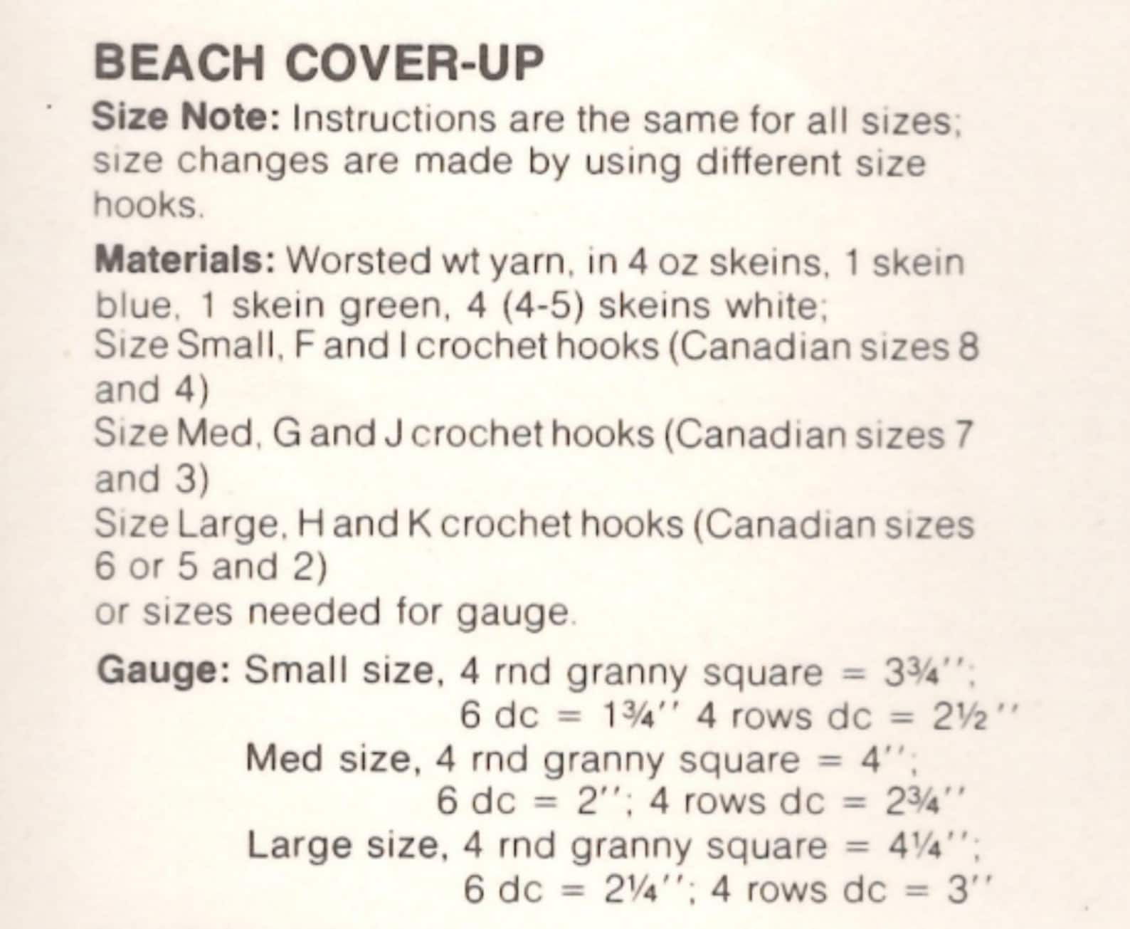 Vintage Crochet Pattern Granny Square Bikini AND Cover up | Granny ...