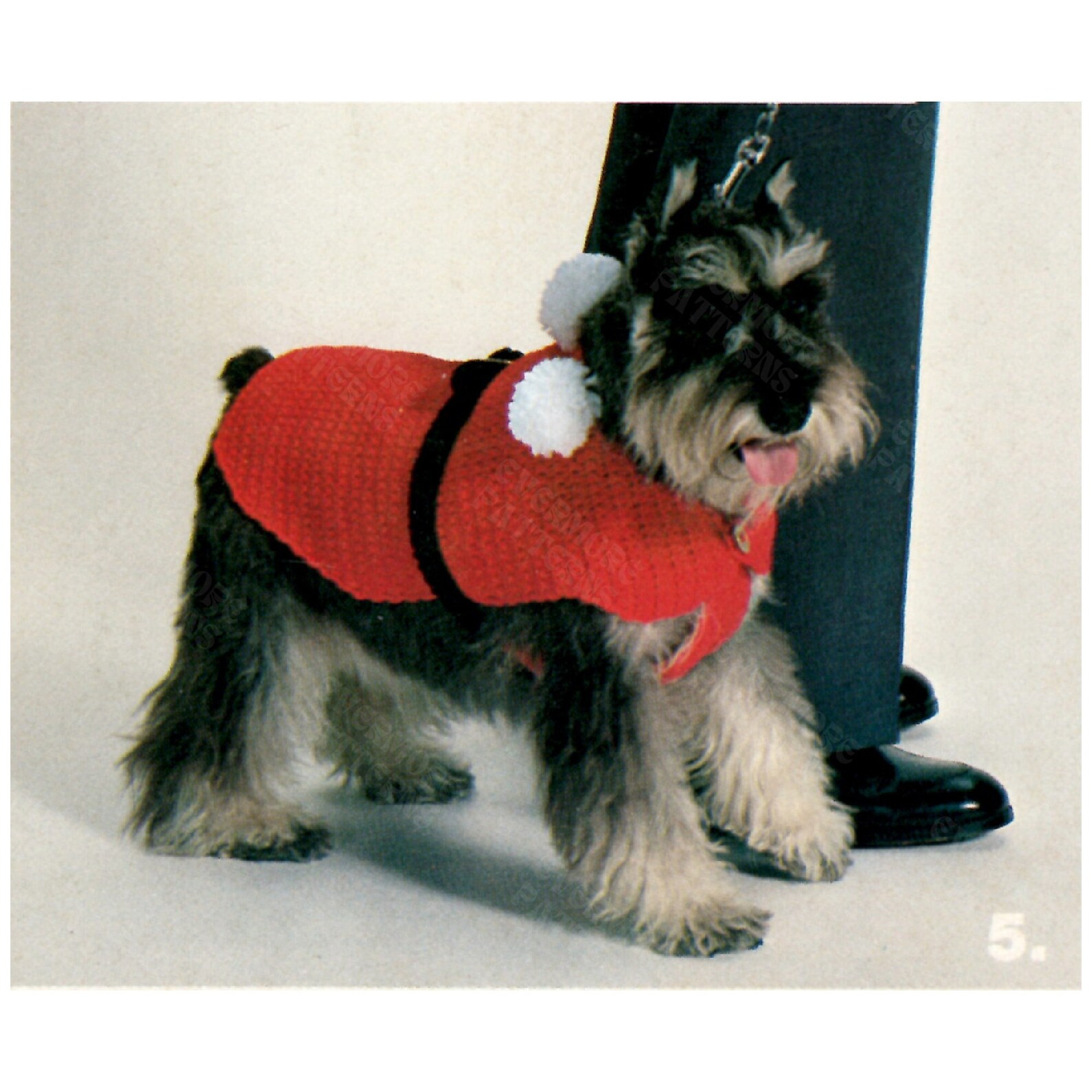 Vintage Christmas Dog Sweater Crochet Pattern | Christmas Dog Coat ...