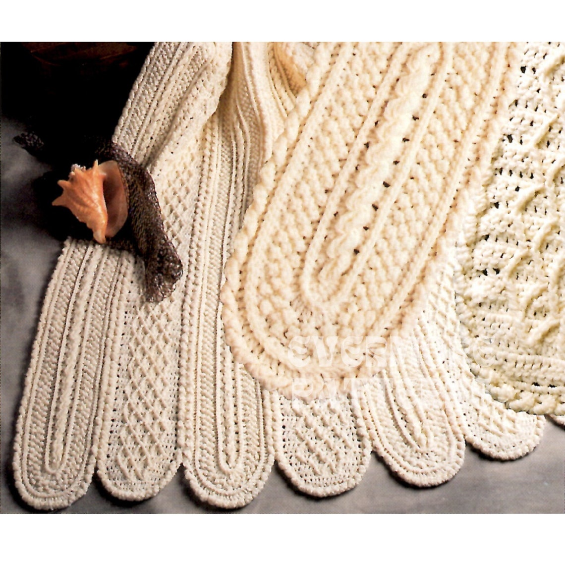 Vintage Crochet Pattern Afghan | Aran Afghan | Mile A Minute Afghan ...