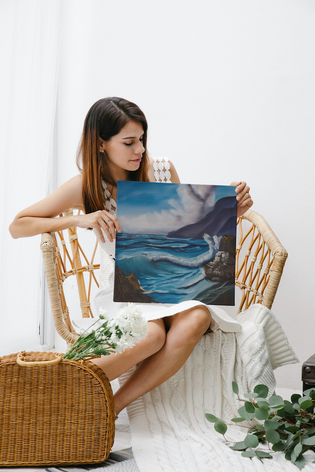 Strand Bei Der Klippe Coastal Cliff Canvas Art - Beach Decor With Ocean View, Natural Landscape ...