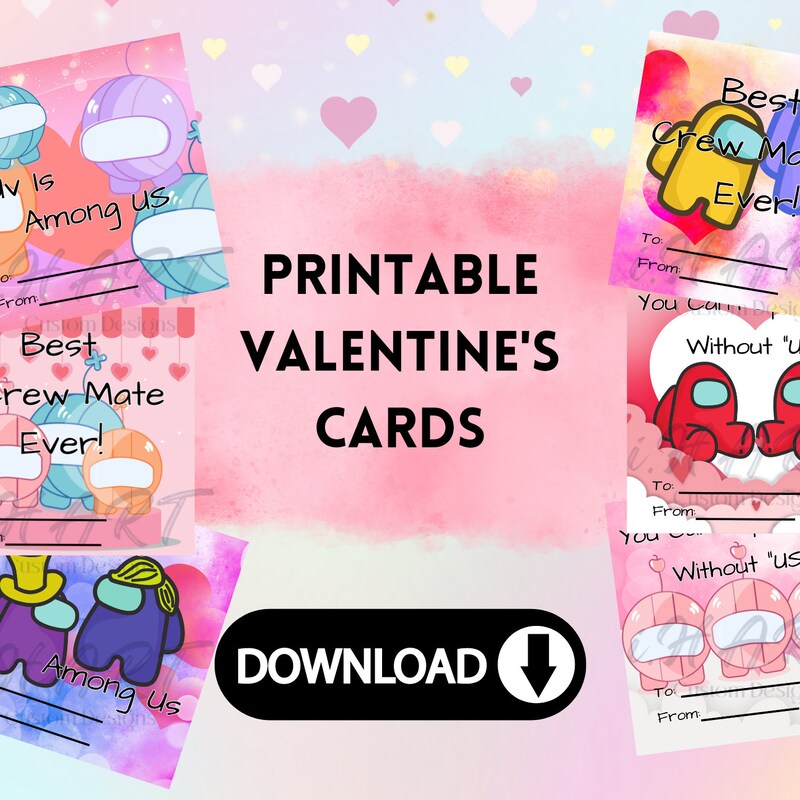 Among Us Valentine Card - Etsy