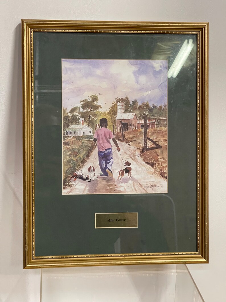 Vintage Alex Porter Framed Watercolor Print | Southern Folk Art ...
