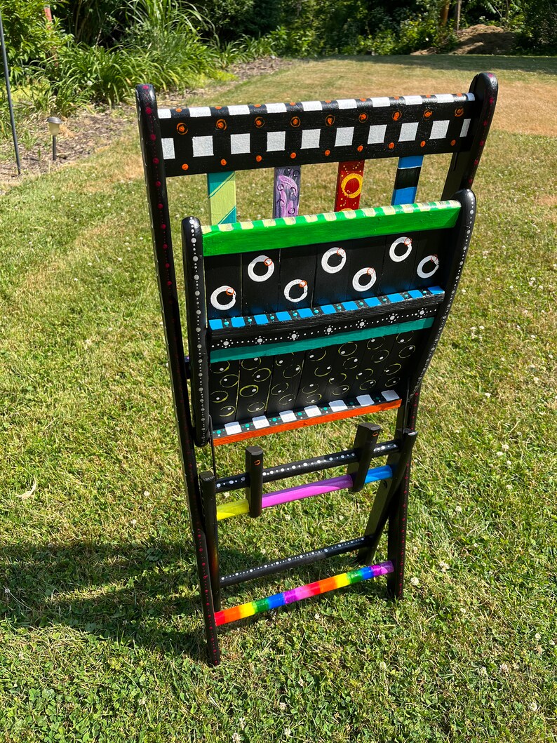 Painted Vintage Folding Chair - Etsy