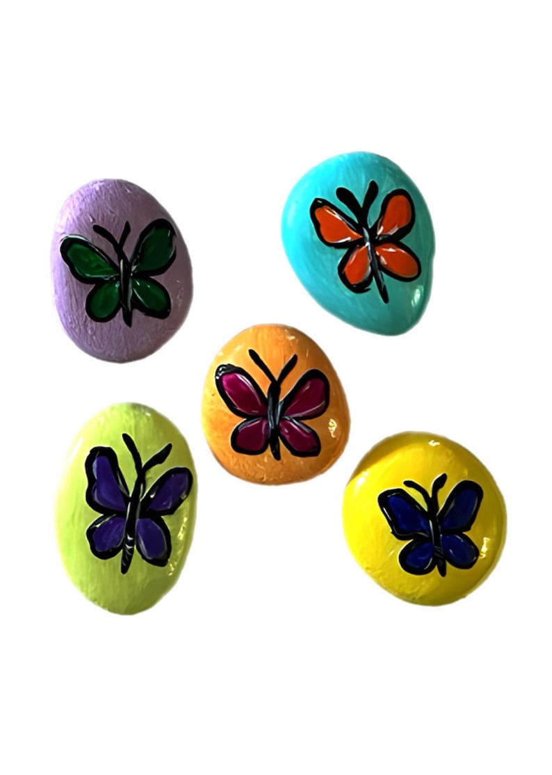 Hand-painted Tiny Kindness Rocks: Inspirational Art Stones - Etsy