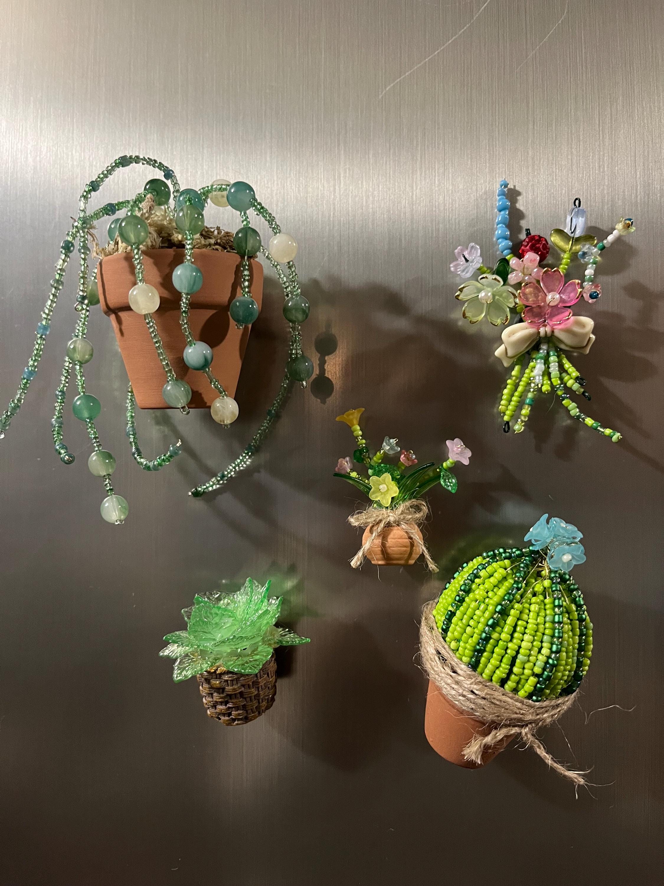 Beaded Forever Plant Magnets - Etsy