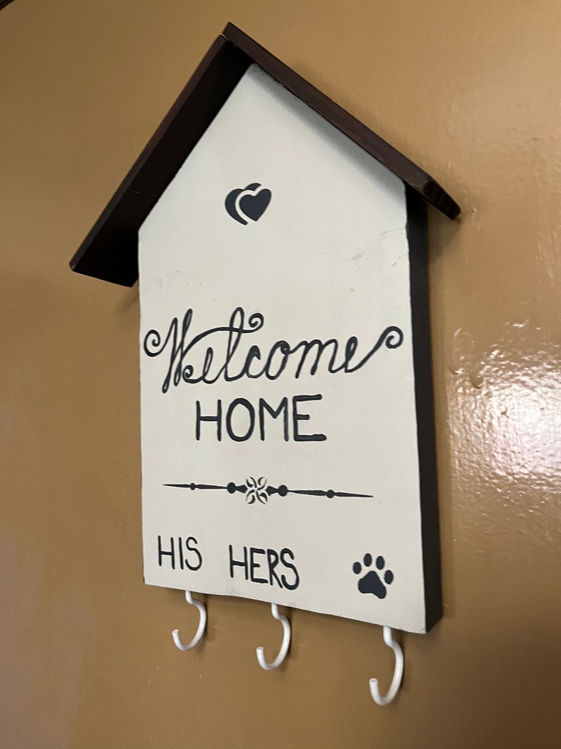 Welcome Home Key Holder - Etsy
