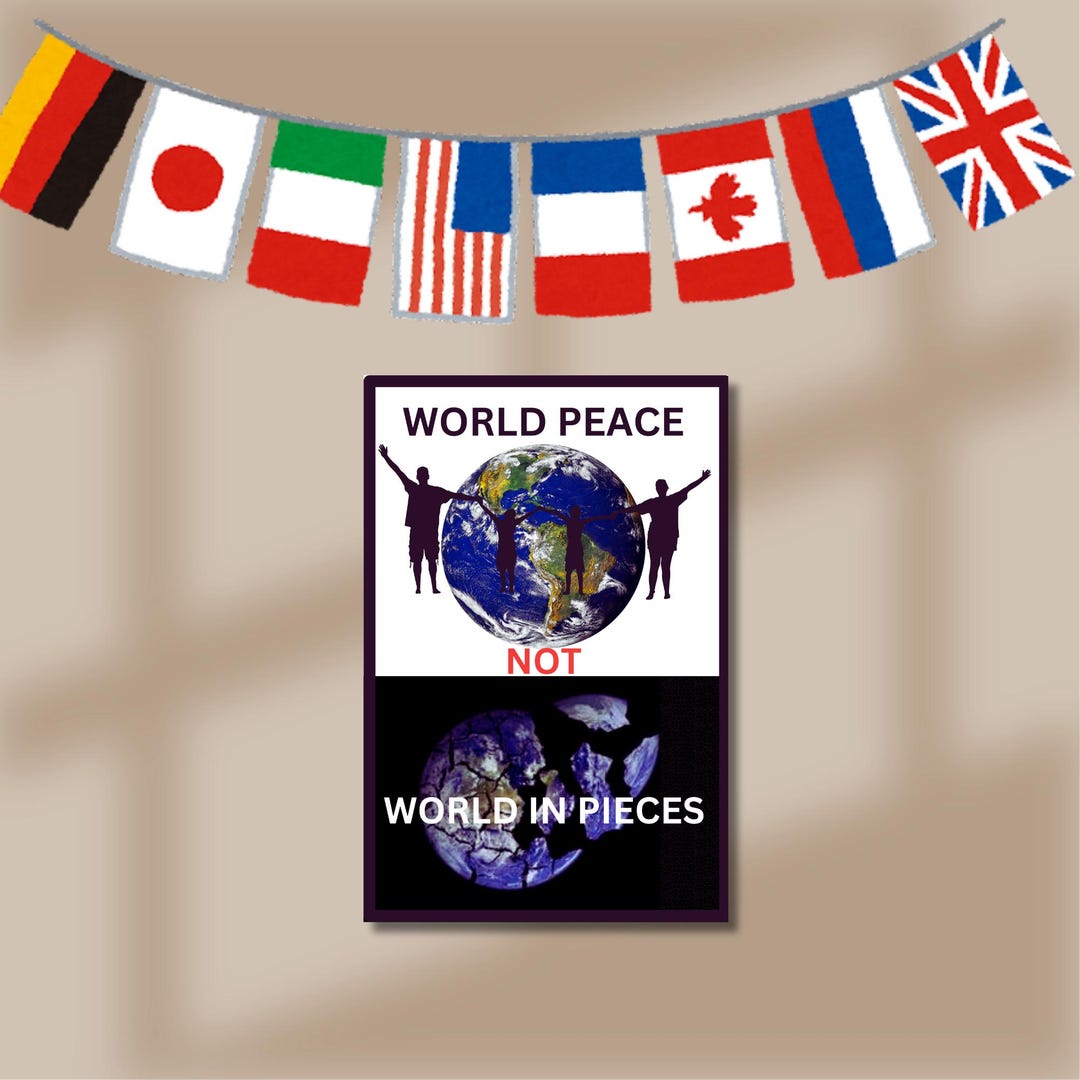 World Peace Poster for School, Events - Etsy