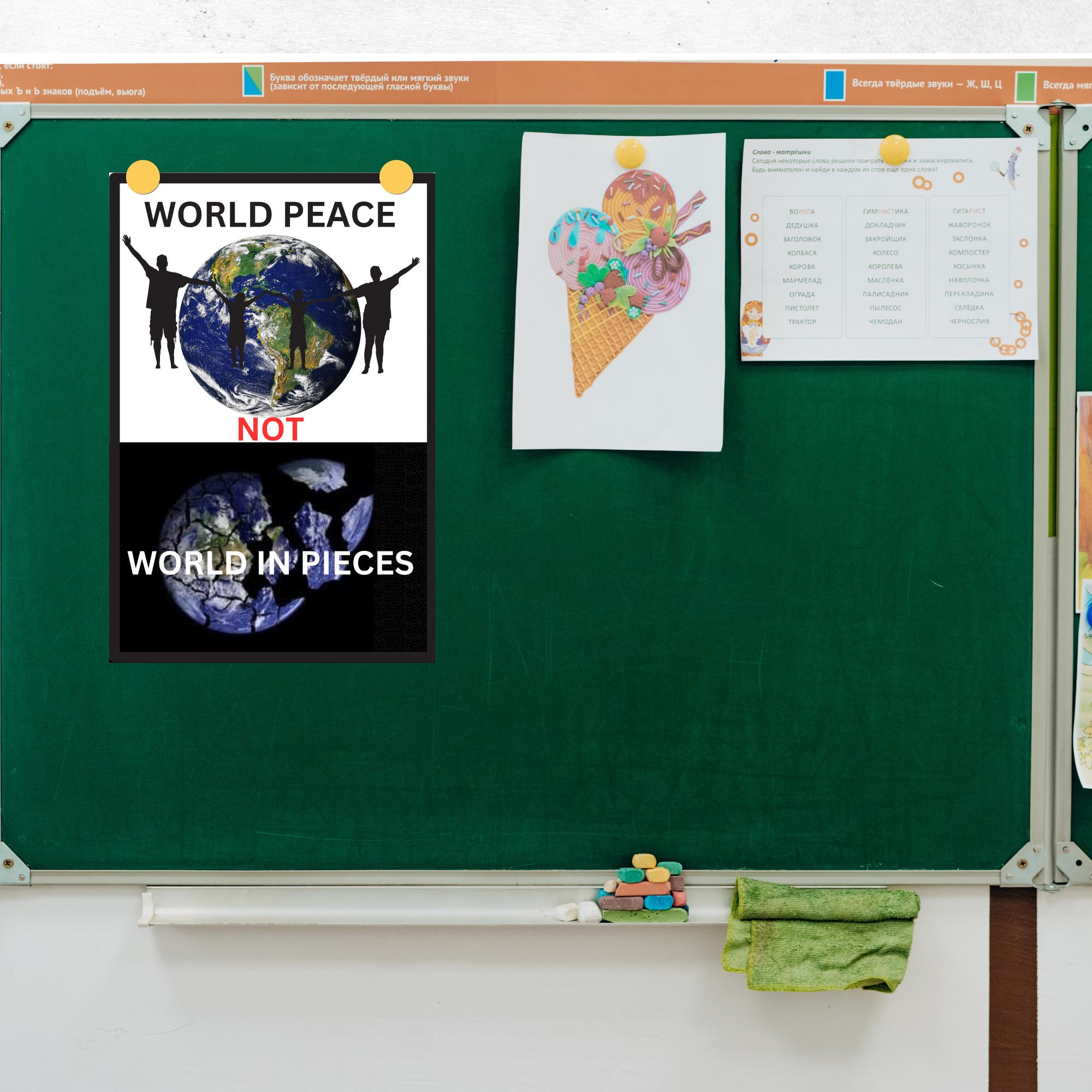 World Peace Poster for School, Events - Etsy