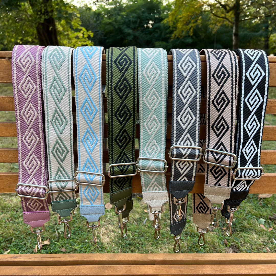 Leather Shoulder Bag Strap With Silver Hardware, Adjustable Bag Strap ...