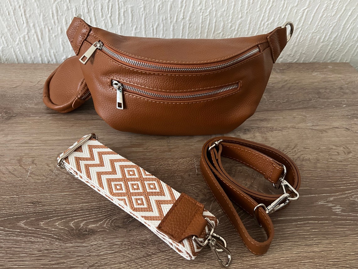 Echt Leder Bauchtasche mit breitem Gurt Umhängetasche Damen - Etsy.de