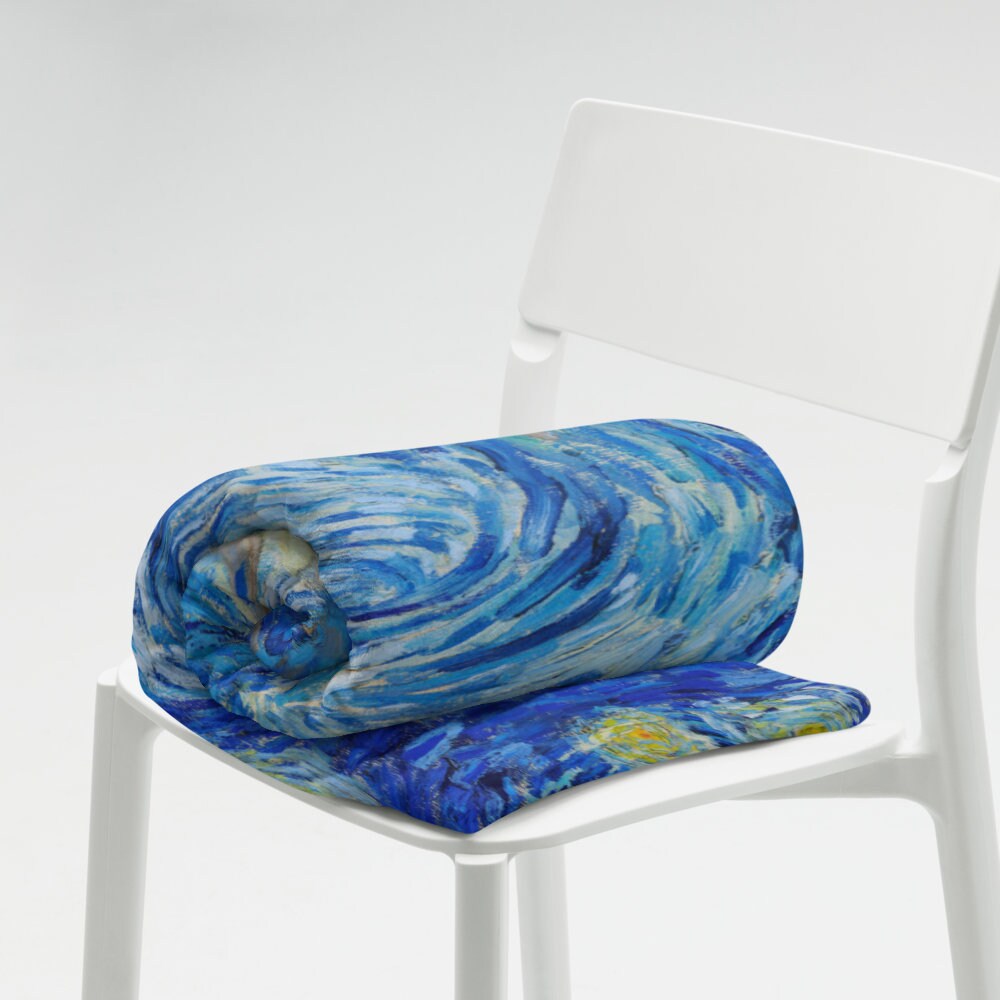 Starry Night Throw Blanket | Van Gogh Art, Plush Polyester Decor - Etsy