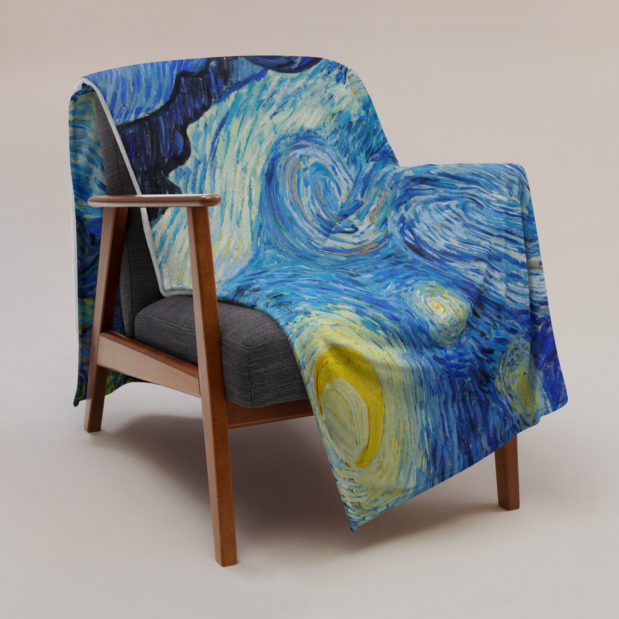 Starry Night Throw Blanket | Van Gogh Art, Plush Polyester Decor - Etsy