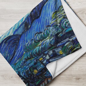 Starry Night Throw Blanket | Van Gogh Art, Plush Polyester Decor - Etsy