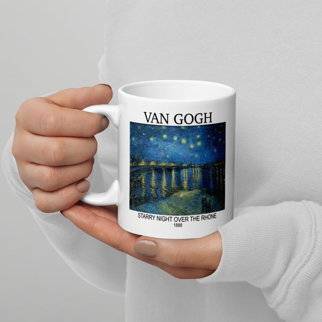 Van Gogh Starry Night Over the Rhone Mug | Artsy Mug | Famous Art Mug ...