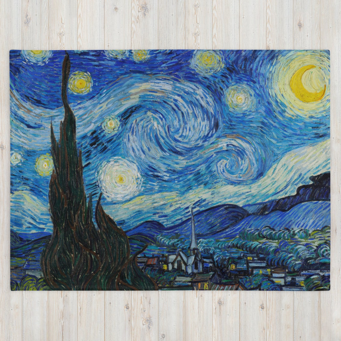 Starry Night Throw Blanket | Van Gogh Art, Plush Polyester Decor - Etsy