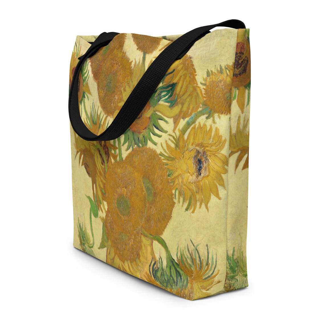 Van Gogh Sunflowers All-over Print Large Tote Bag W/ Pocket | Van Gogh ...
