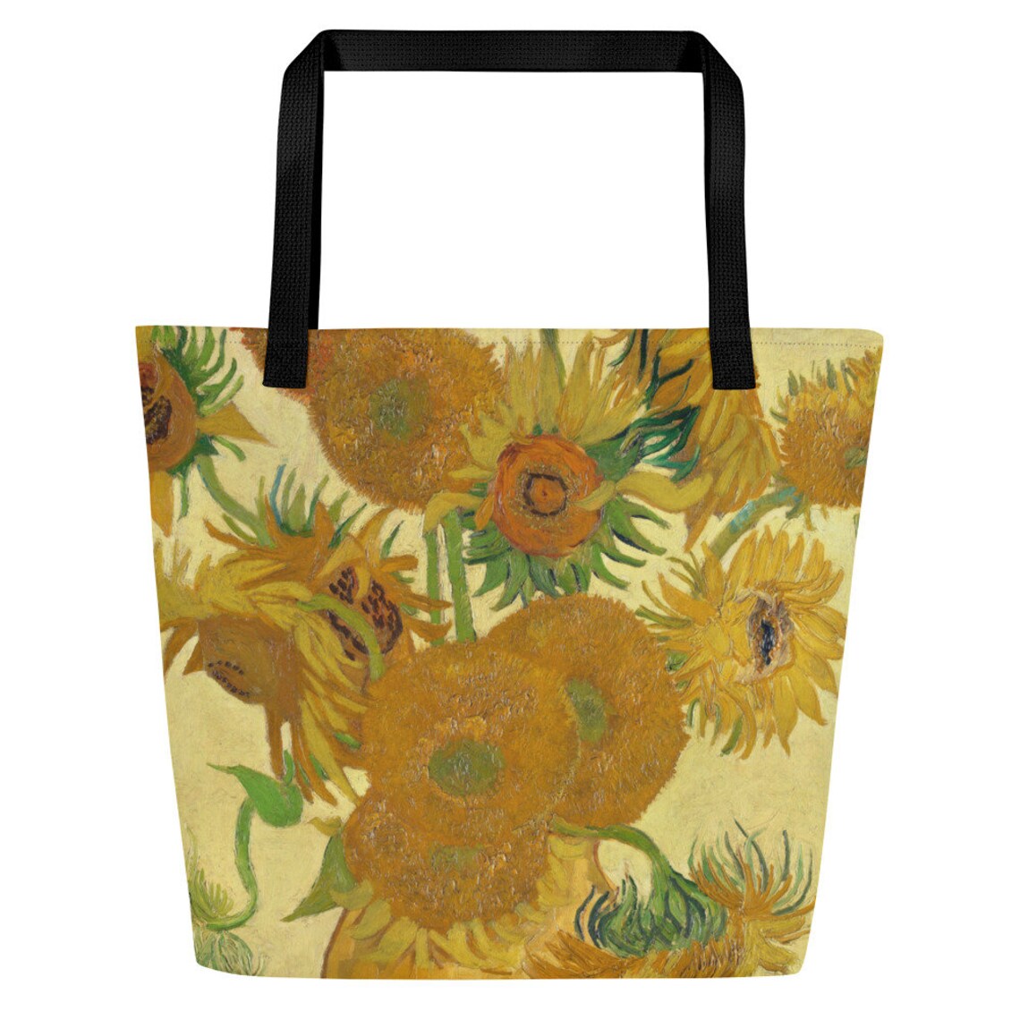 Van Gogh Sunflowers All-over Print Large Tote Bag W/ Pocket | Van Gogh ...