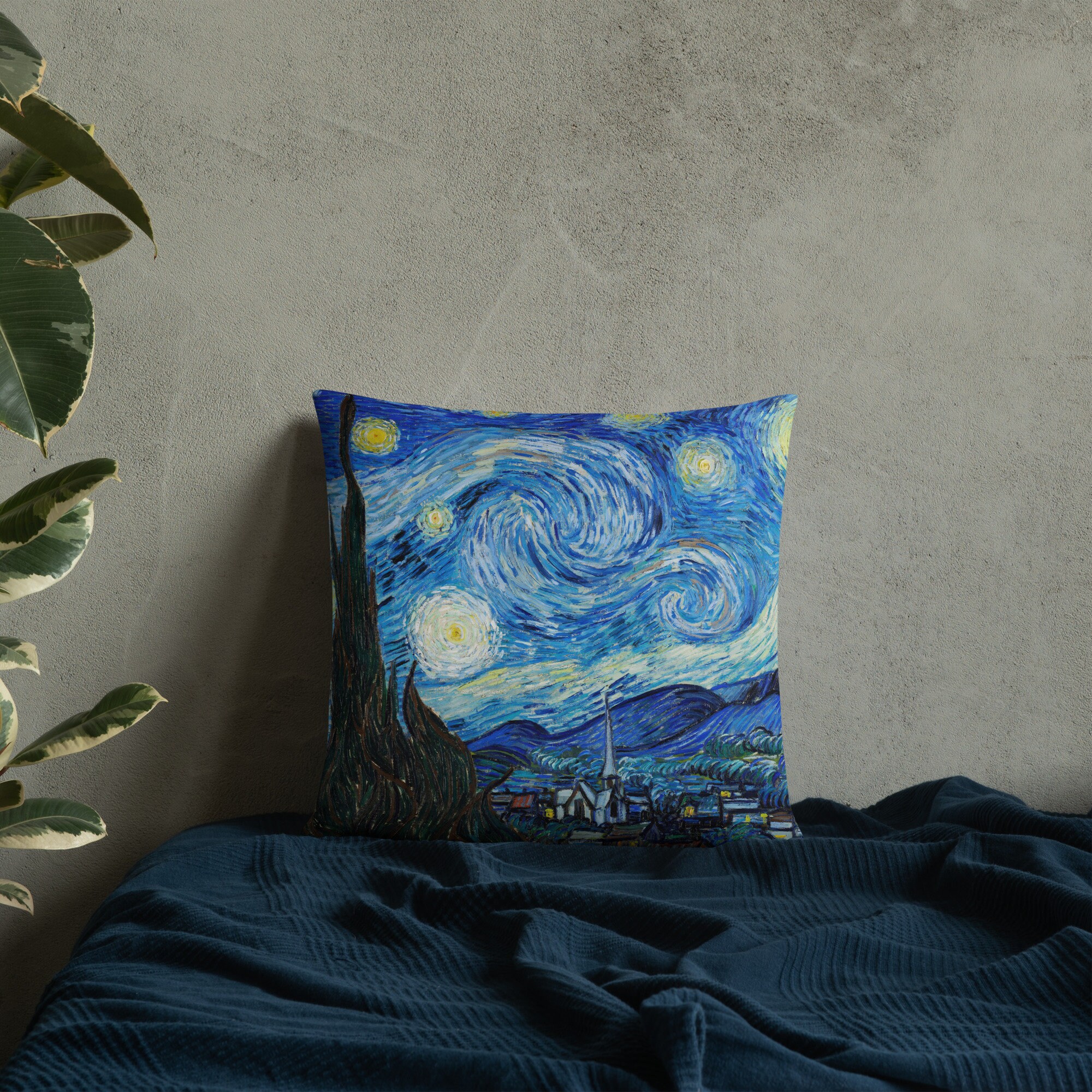Van Gogh Starry Night Pillows Vintage Art Pillow Artsy - Etsy