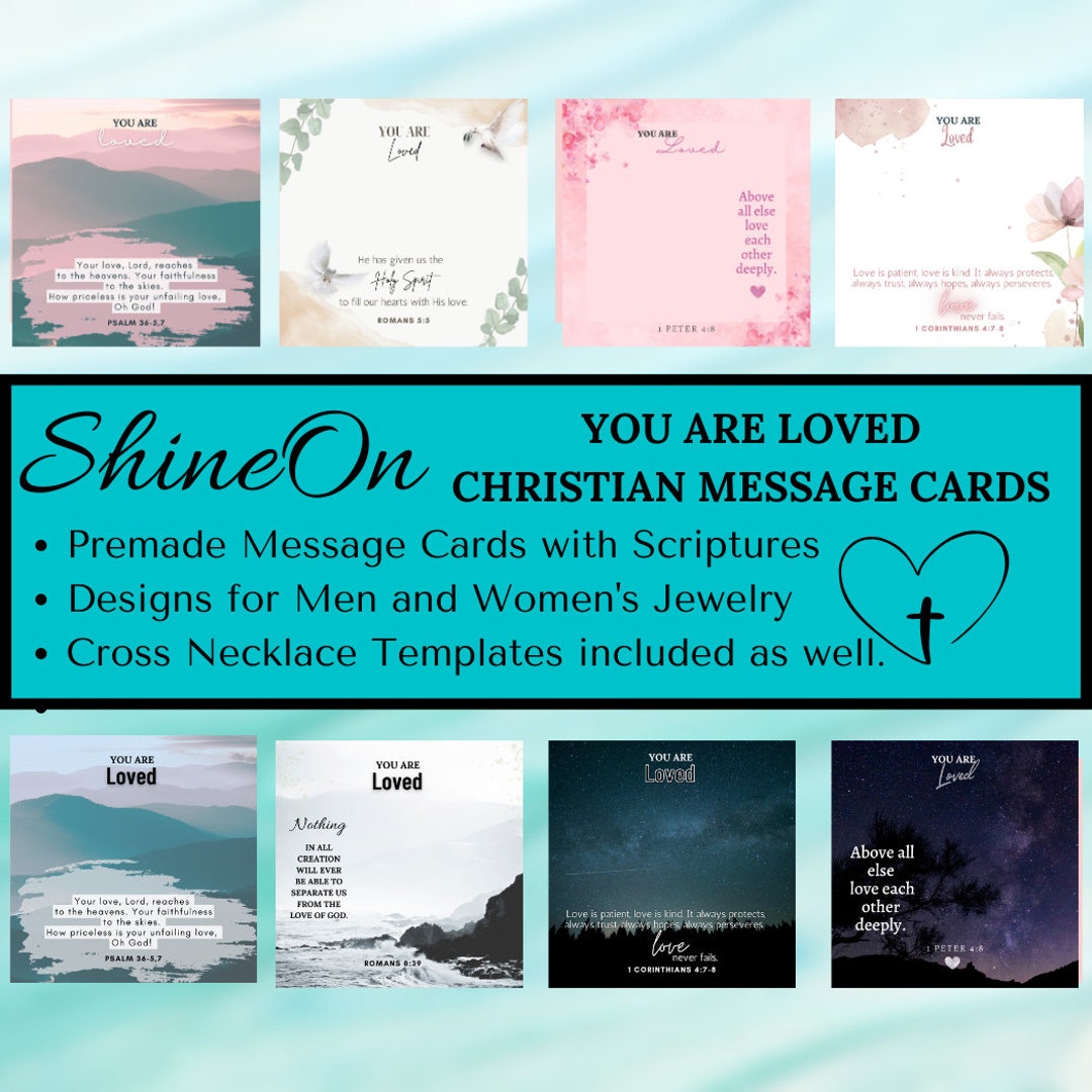 Shine on You Are Loved Christian Message Card | OVER 50 Templates | 14 ...