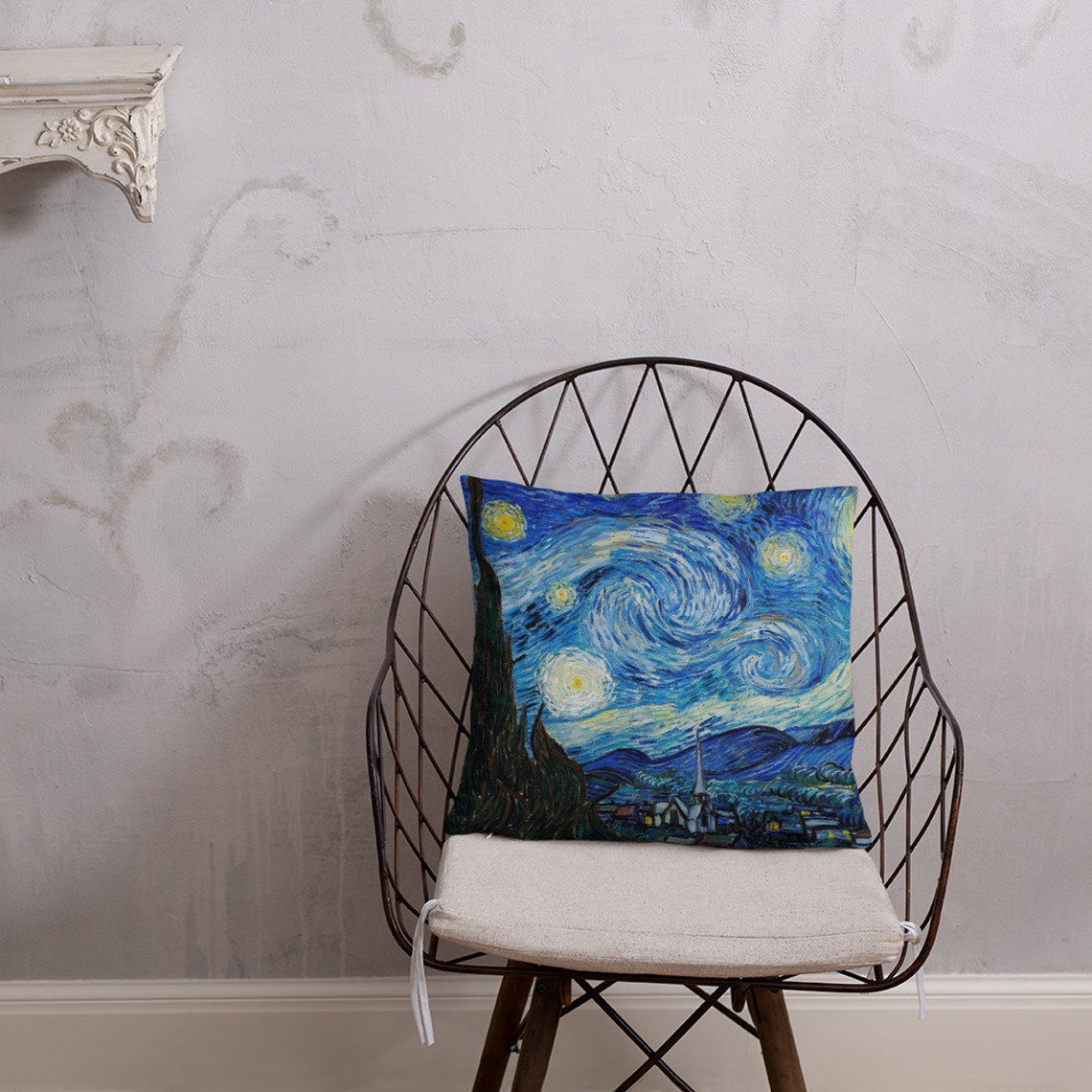 Van Gogh Starry Night Pillows - Vintage Art Pillow, Artsy Aesthetic ...