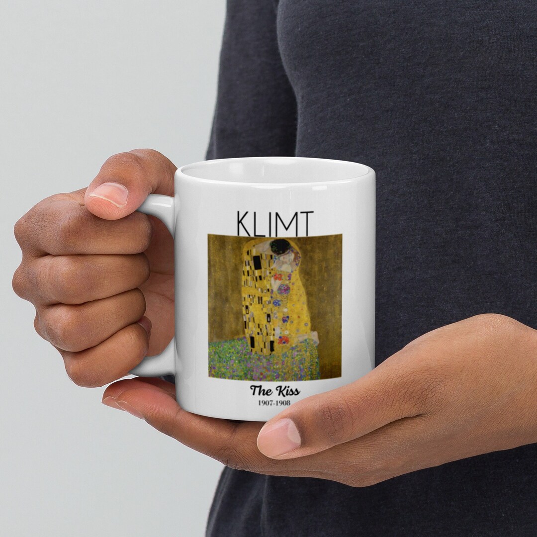 Gustav Klimt the Kiss Mug | White Glossy Mug 11oz, 15oz |artsy Mug ...