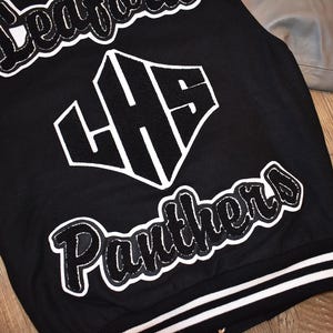 Custom Varsity Jacket: Leather Sleeves, Embroidered Patches - Etsy