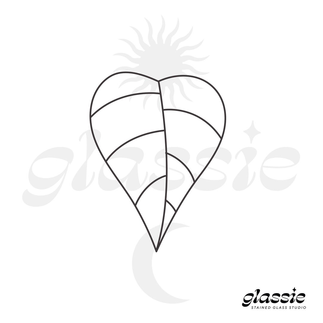 Beginner Leaf Stained Glass Pattern, Digital Download, PDF JPG, Simple ...