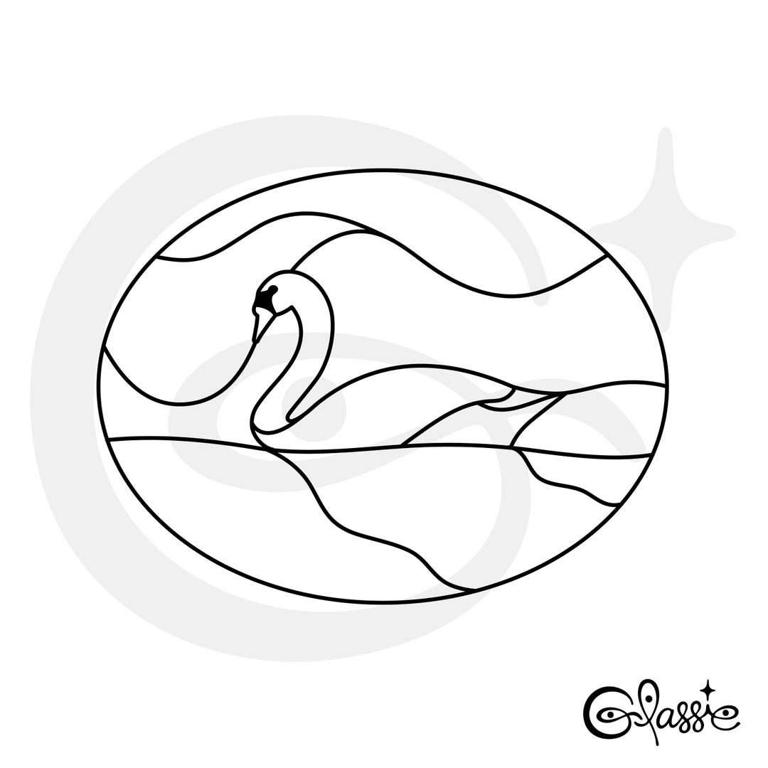 Swan Stained Glass Pattern: Digital Download With Tips (PDF/JPG) - Etsy