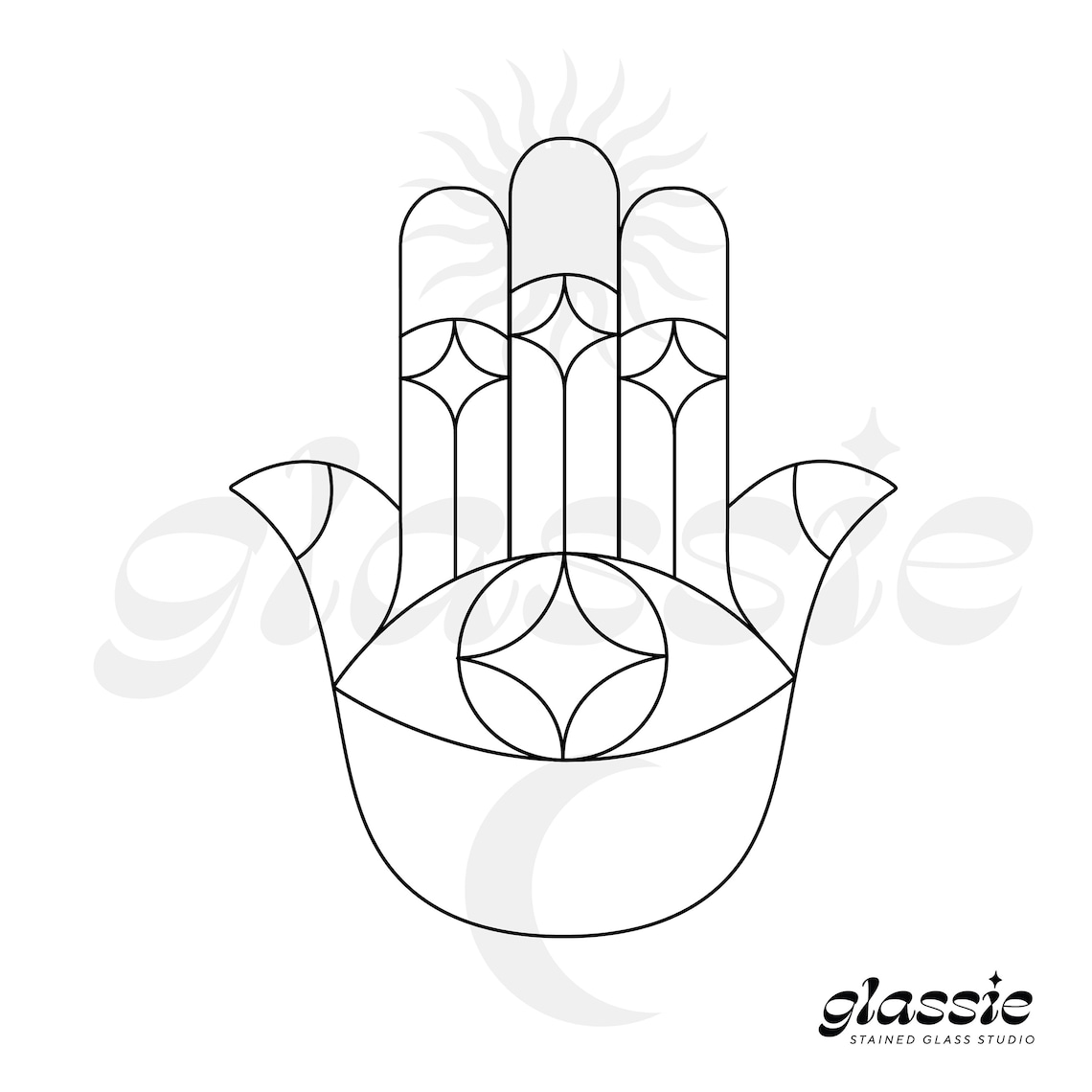 Starry Hamsa Hand Stained Glass Pattern (digital Download) - Etsy