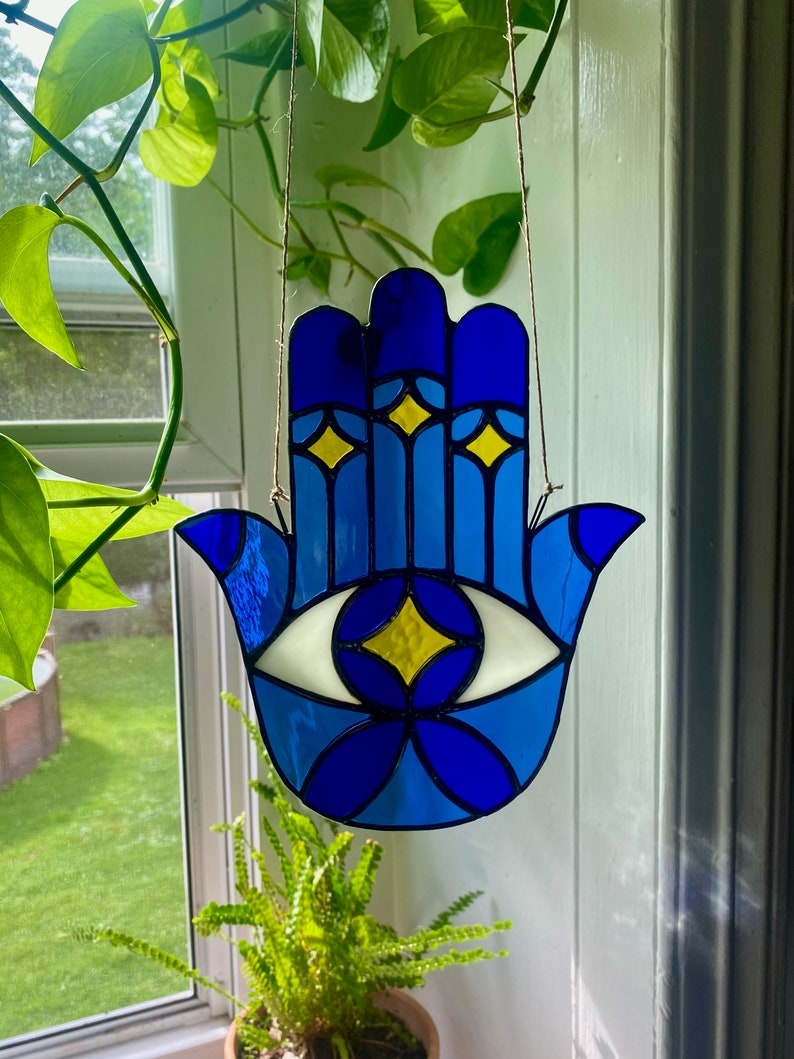 Starry Hamsa Hand Stained Glass Pattern (digital Download) - Etsy