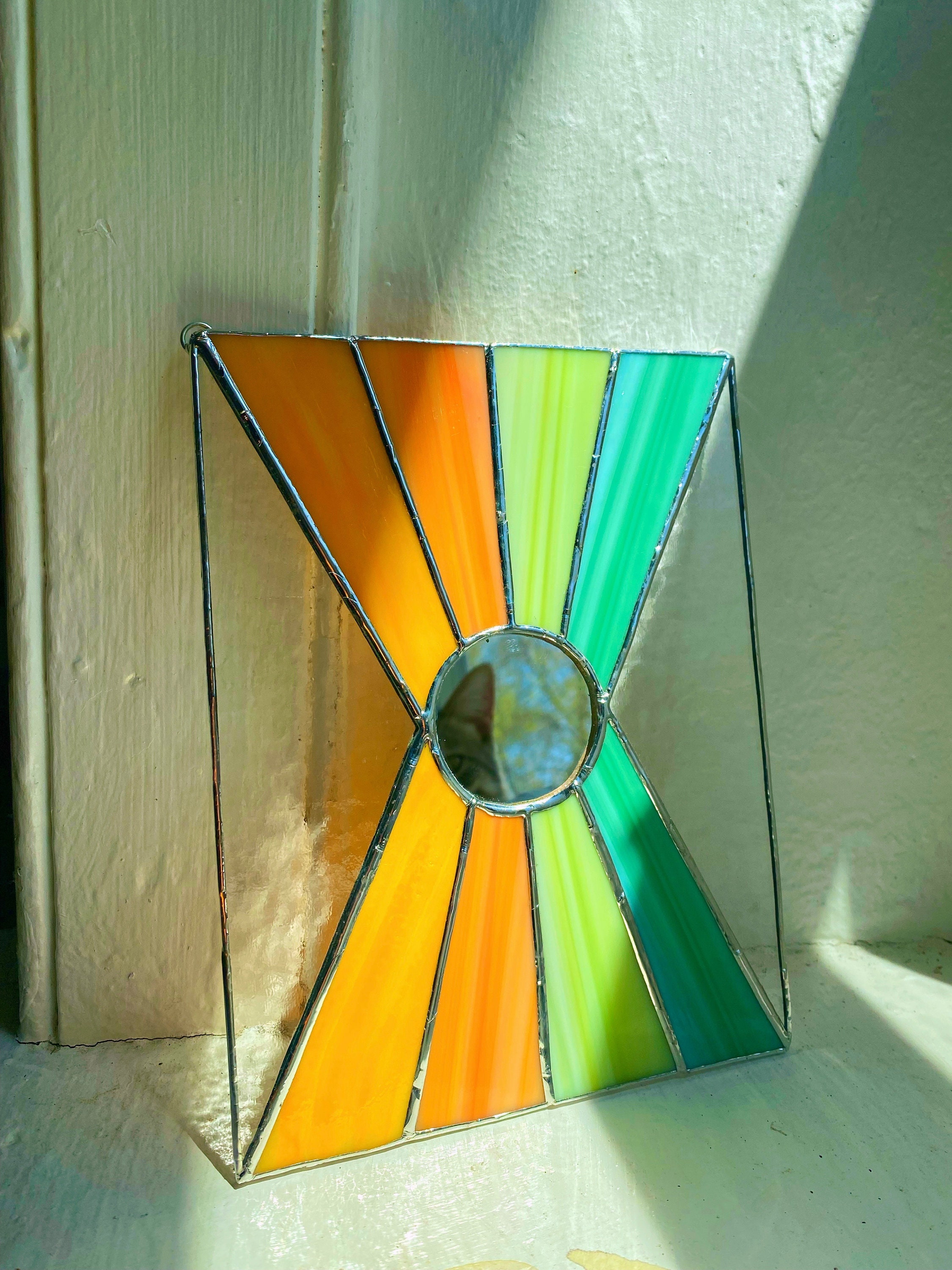 Geometric Sun Stained Glass Pattern Digital Download Pdf Etsy