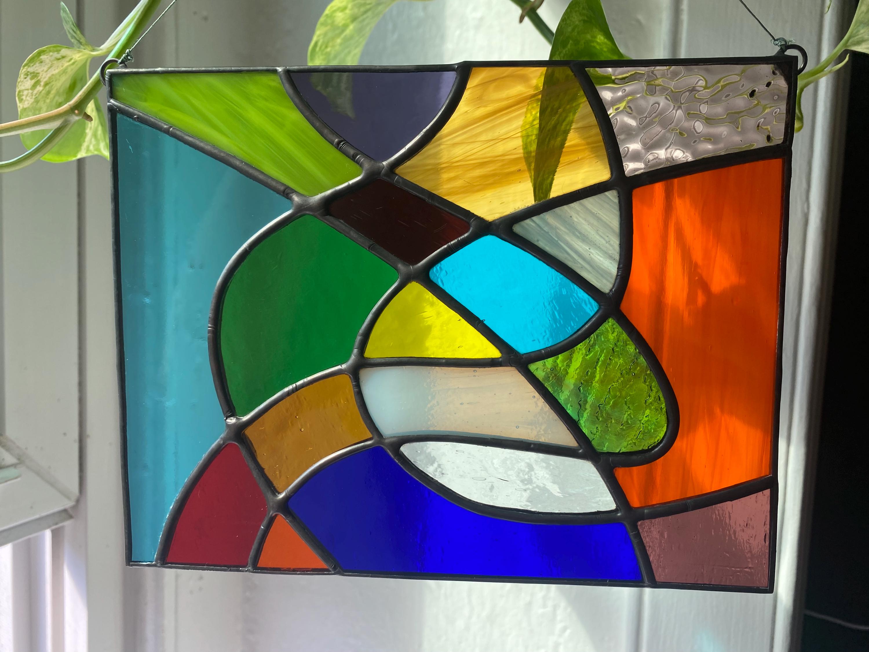 Abstract Stained Glass Pattern: Easy Panel Design (PDF/JPG Digital ...