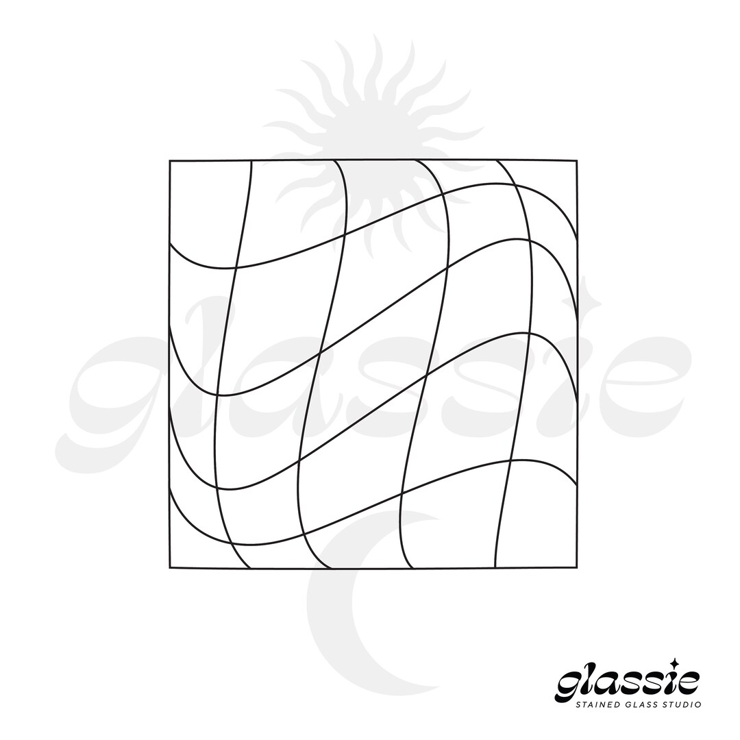 Warped Checkerboard Stained Glass Pattern: Digital Download (PDF & JPG ...