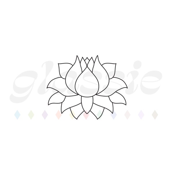 Stained Glass Lotus Pattern - Etsy