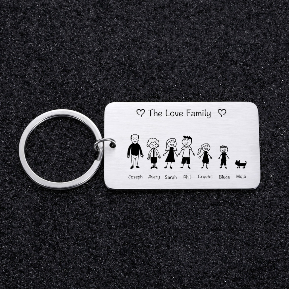 Personalized Family Keyring With Names - Etsy