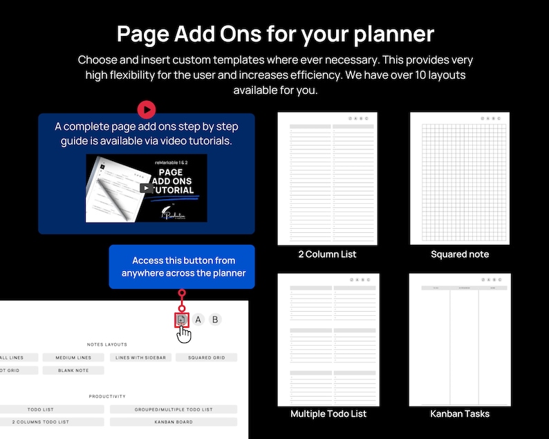 Project Planner for Remarkable Tablets | Remarkable 2 Templates ...