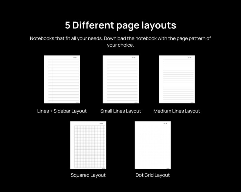 Digital Notebook for Remarkable Tablets | Remarkable 2 Templates ...