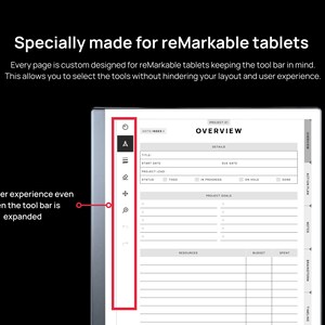 Project Planner for Remarkable Tablets Remarkable 2 - Etsy