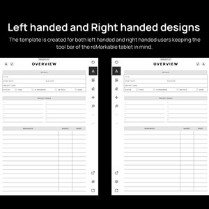 Project Planner for Remarkable Tablets | Remarkable 2 Templates ...